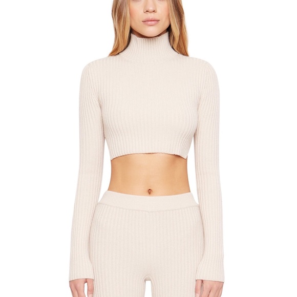 Danielle Guizio | Sweaters | Danielle Guizio Crop Backless Rib Knit ...